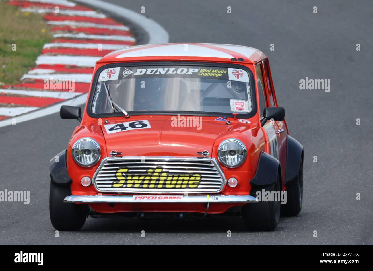 Jeff Smith ( Orange number 46) during Track Day at Brands Hatch Circuit ...