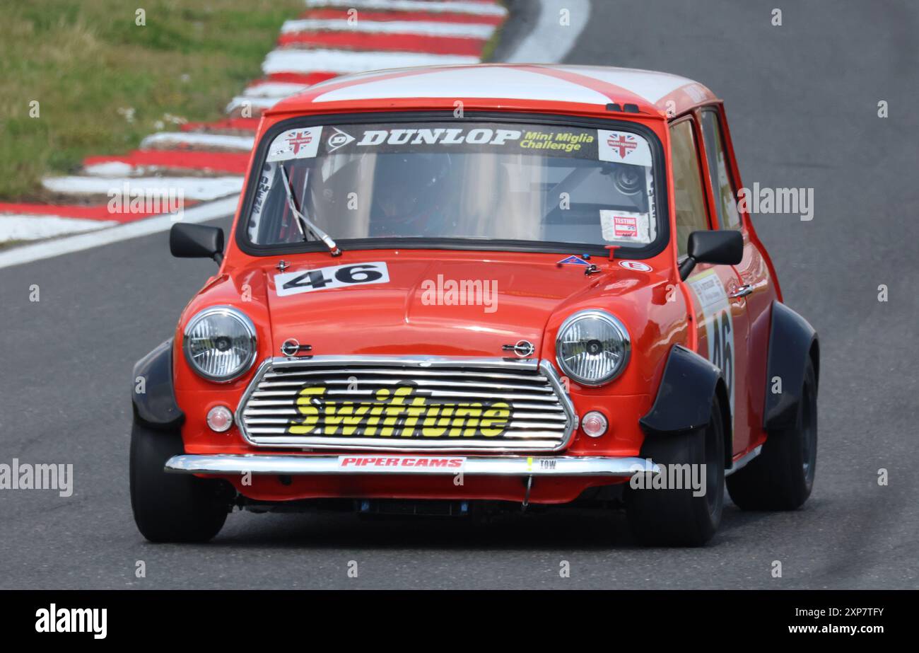 Jeff Smith ( Orange number 46) during Track Day at Brands Hatch Circuit ...
