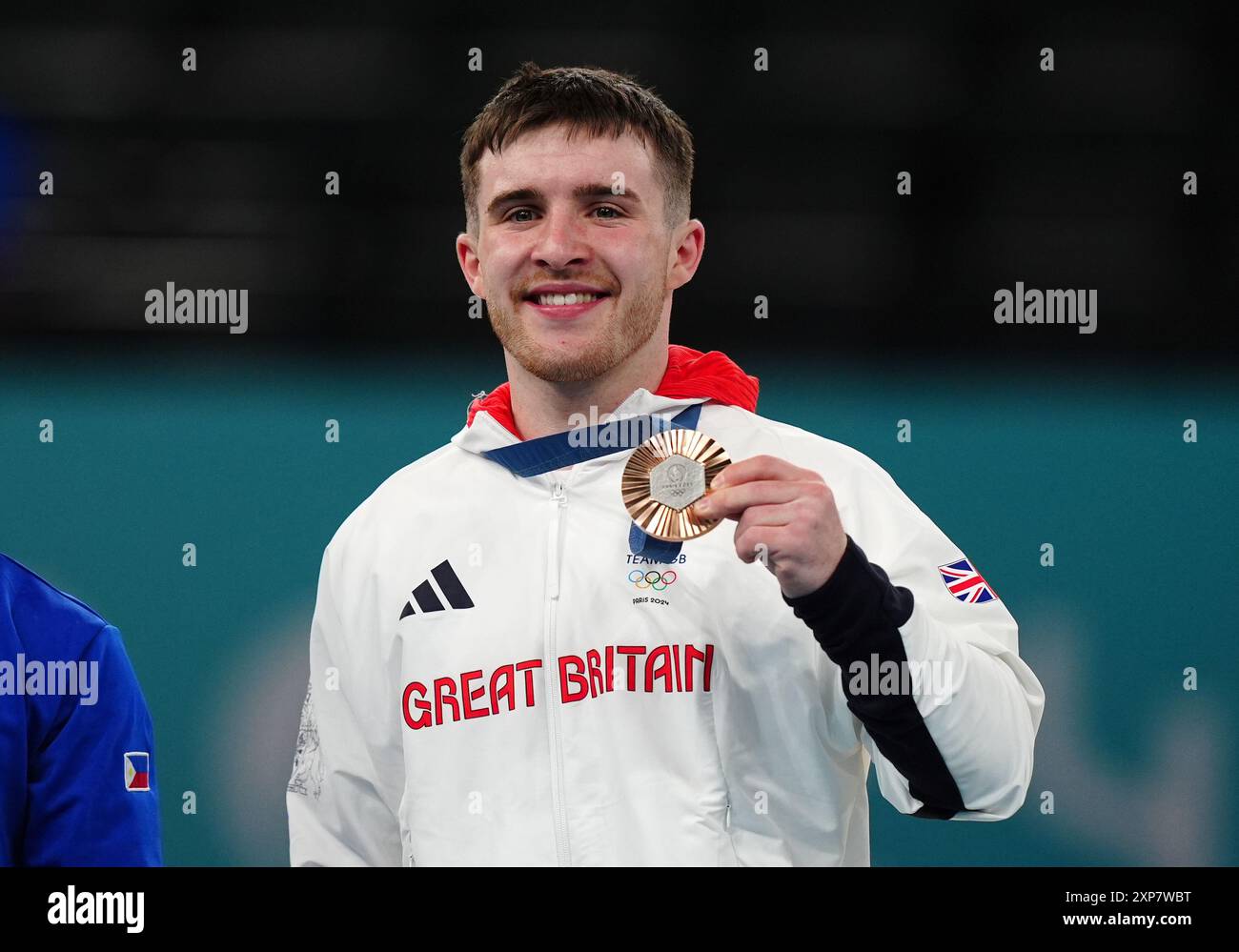 Great Britain's Harry Hepworth with the bronze medal after Men's Vault ...