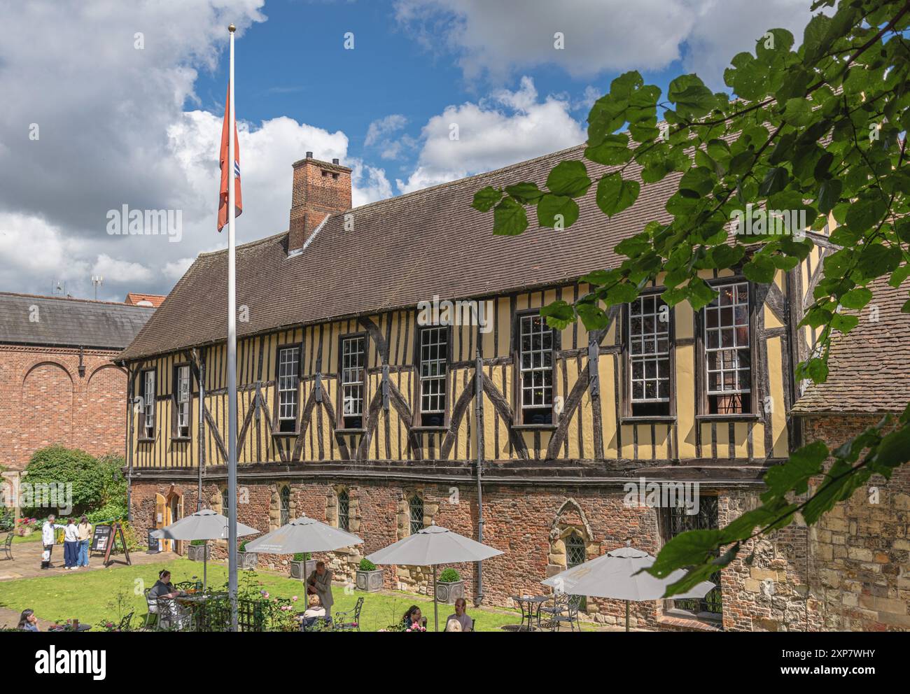 The historic Merchant Adventurers’ Hall in York. Which is a stone and ...