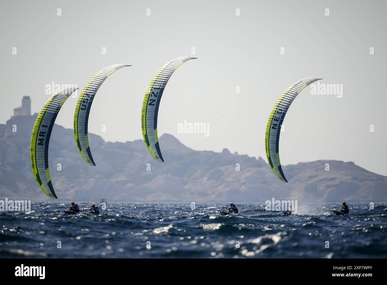 MARSEILLE - Annelous Lammerts kitefoiling during the opening races at ...
