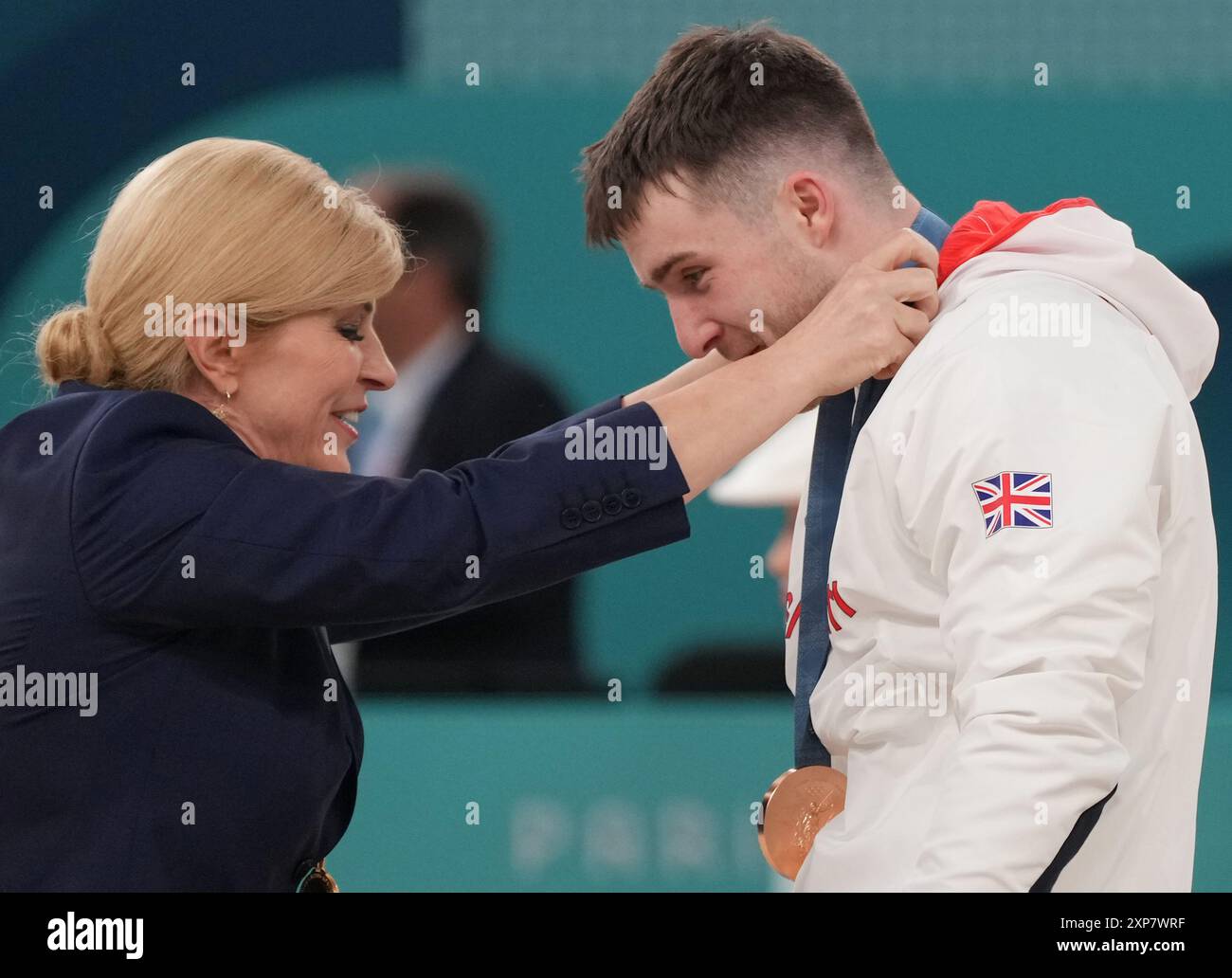 Paris, France. 04th Aug, 2024. Men's Gymnastics Vault bronze medalist ...