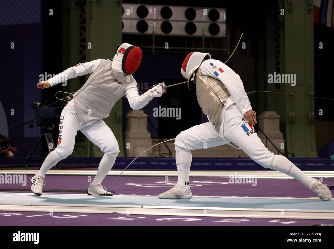 Paris, France. 4th Aug, 2024. Paris Olympics: Fencing. Men's Foil Team ...