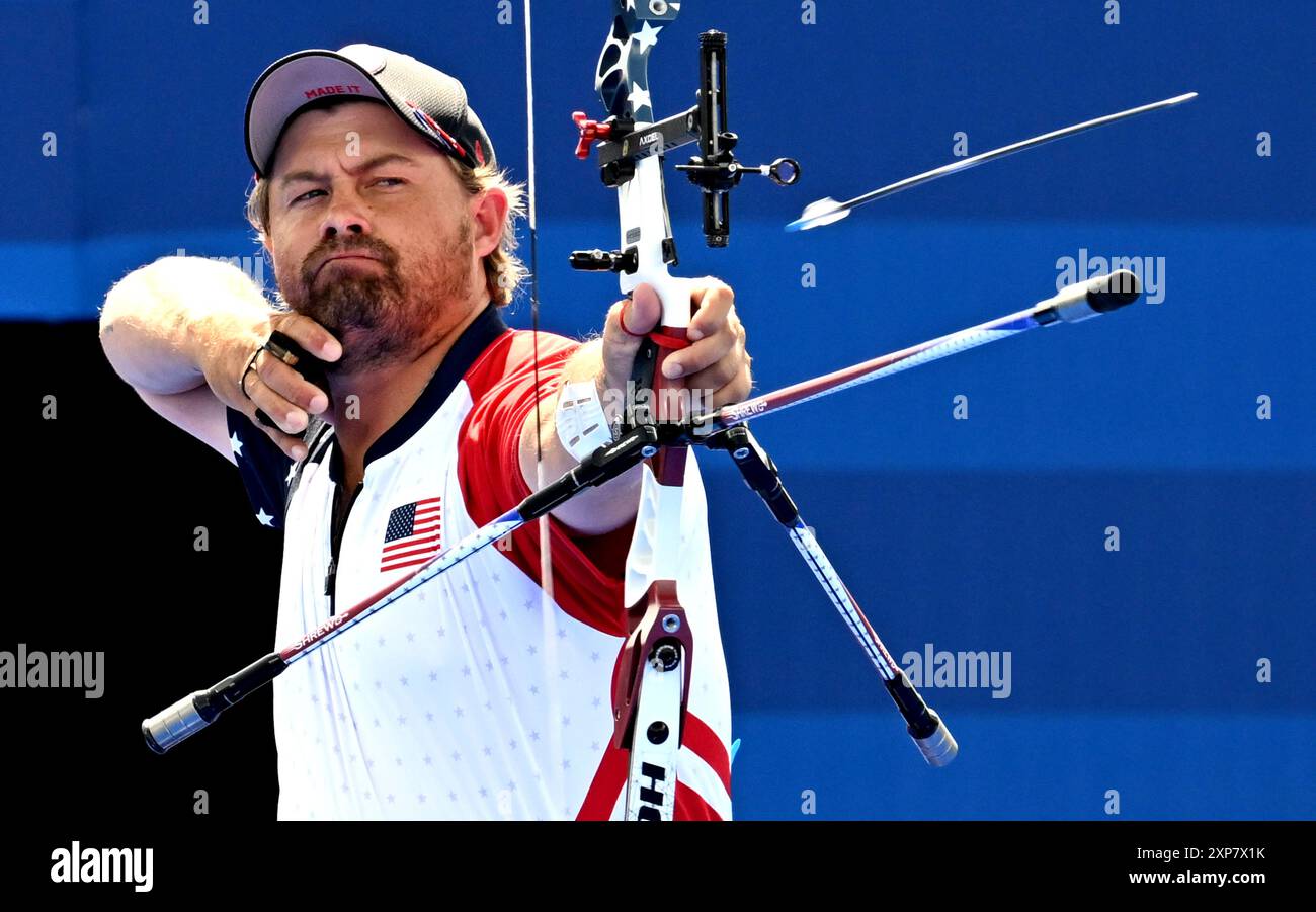 Paris, France. 4th Aug, 2024. Brady Ellison of the United States ...