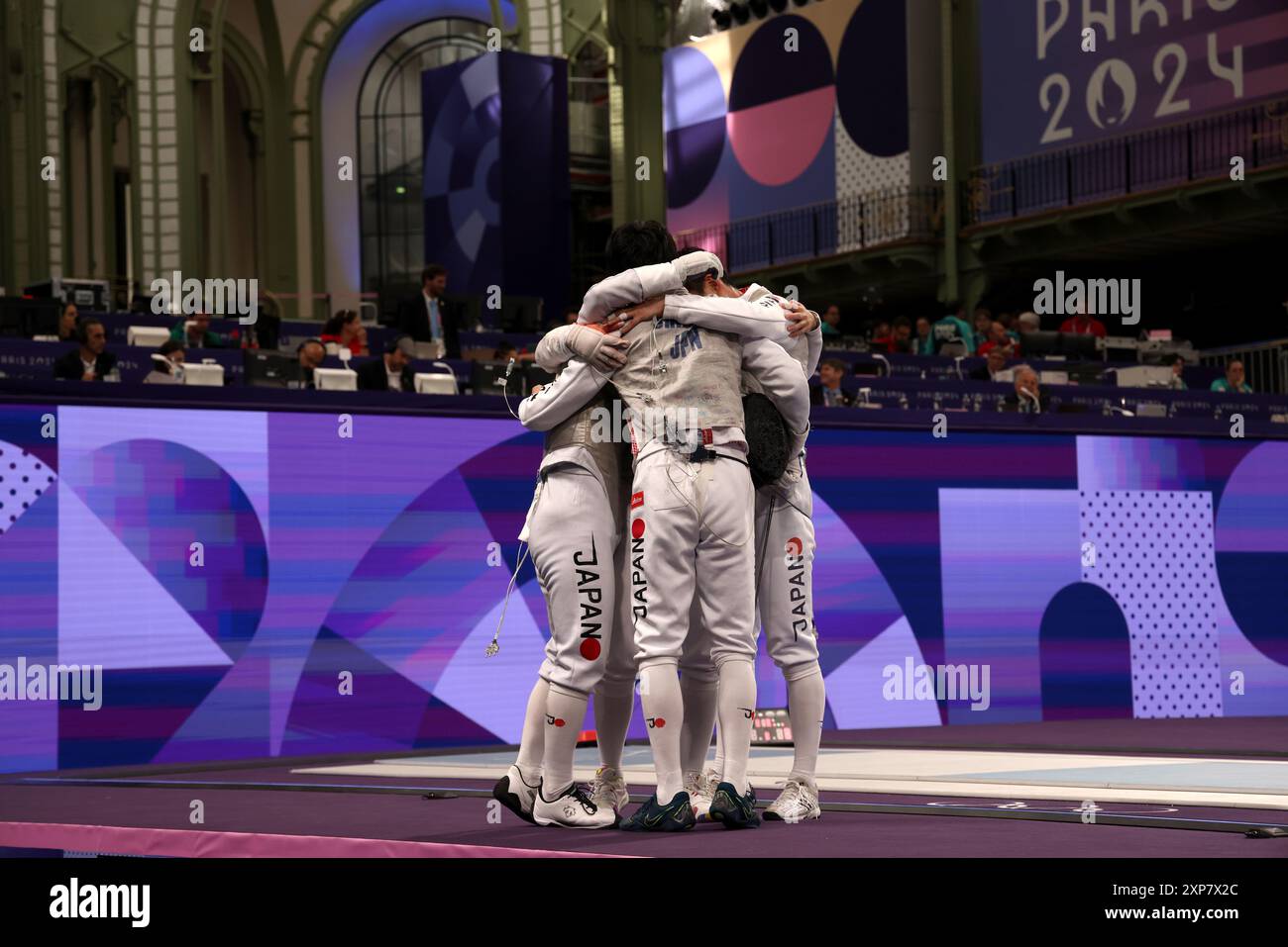 Paris, France. 4th Aug, 2024. Paris Olympics: Fencing. Men's Foil Team ...
