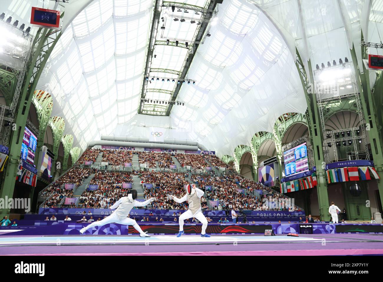 Paris, France. 4th Aug, 2024. General view Fencing : Men's Foil Team ...