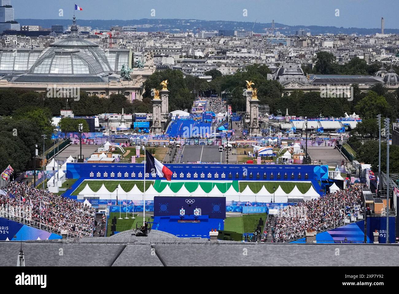 The Archery venue can be seen from atop Les Invalides at the 2024 ...
