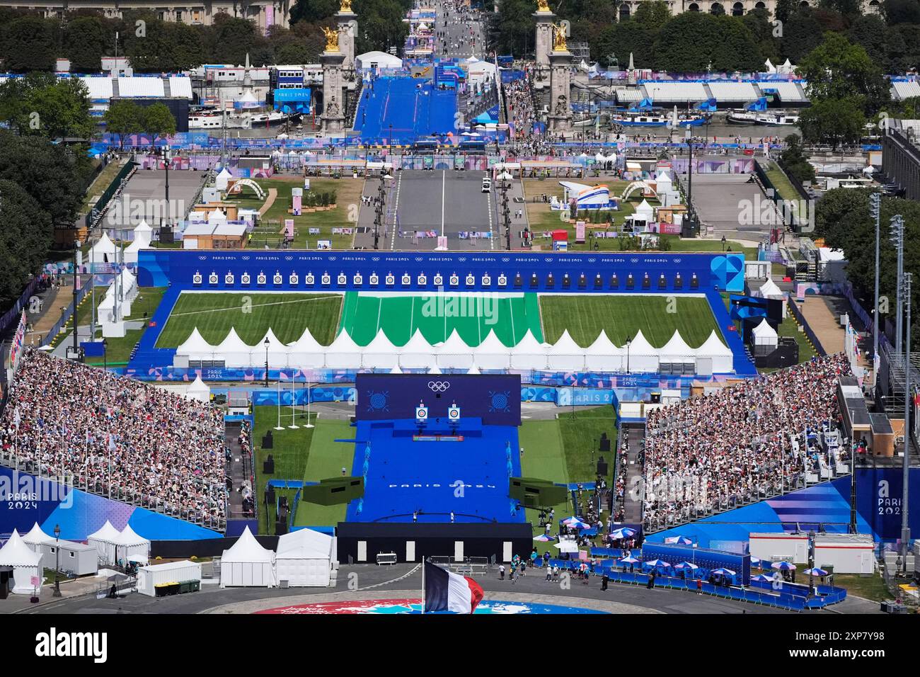 The Archery venue can be seen from atop Les Invalides at the 2024 ...