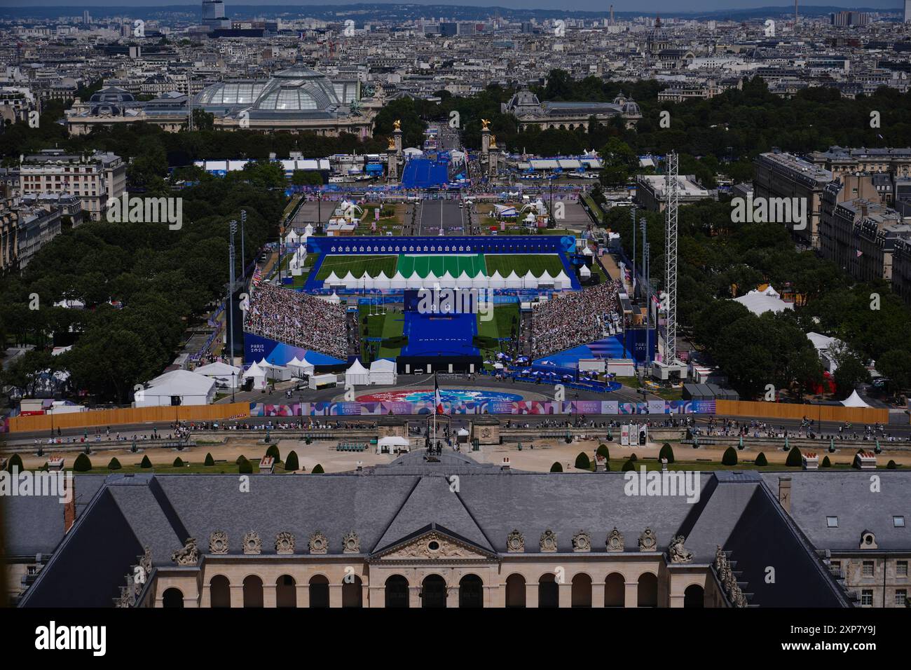 The Archery venue can be seen from atop Les Invalides at the 2024 ...