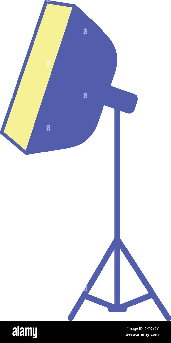 Studio flood light. Electric scene professional lamp isolated on white ...