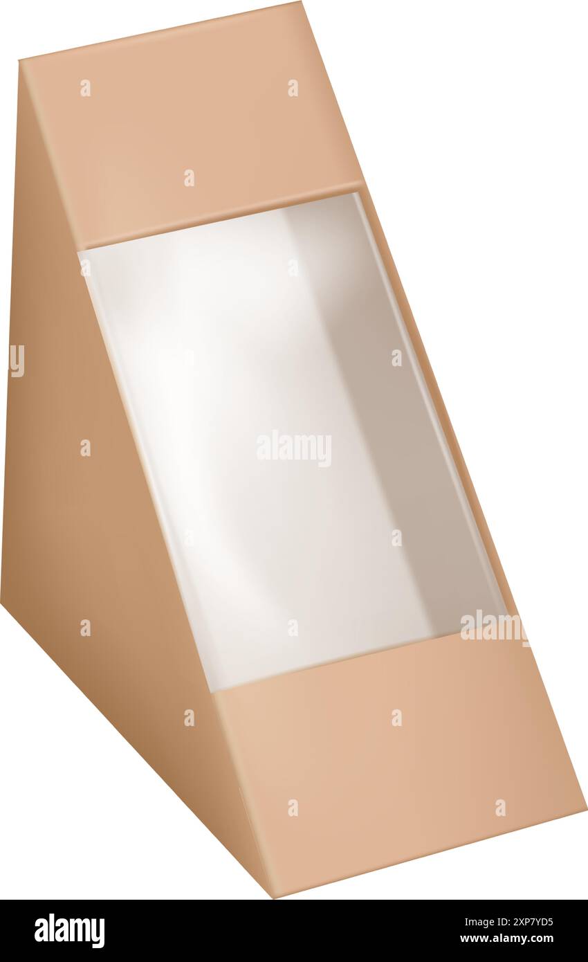 Triangle paper package mockup. Realistic cardboard pack isolated on ...