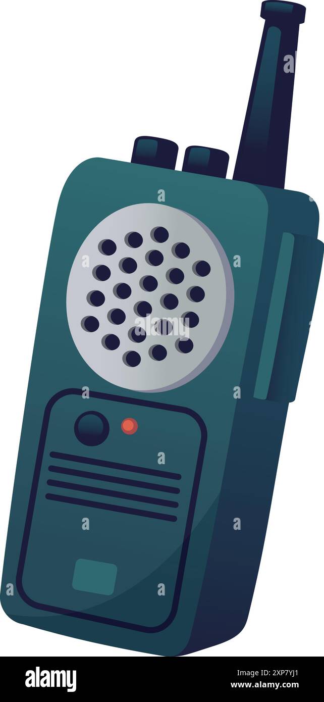 Walkie talkie cartoon icon. Wireless transmitter symbol isolated on white background Stock ...