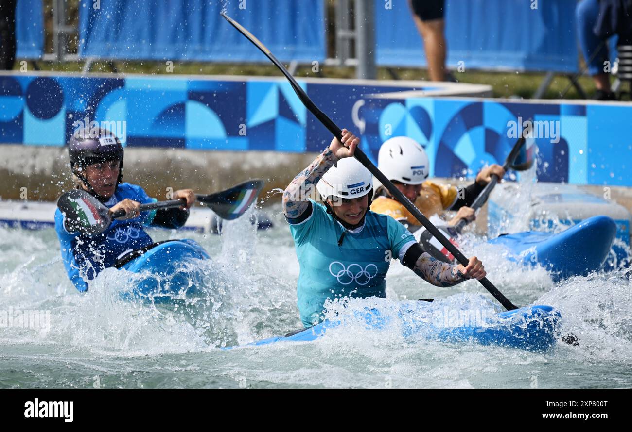 Vaires Sur Marne, France. 04th Aug, 2024. Olympics, Paris 2024, Canoe ...