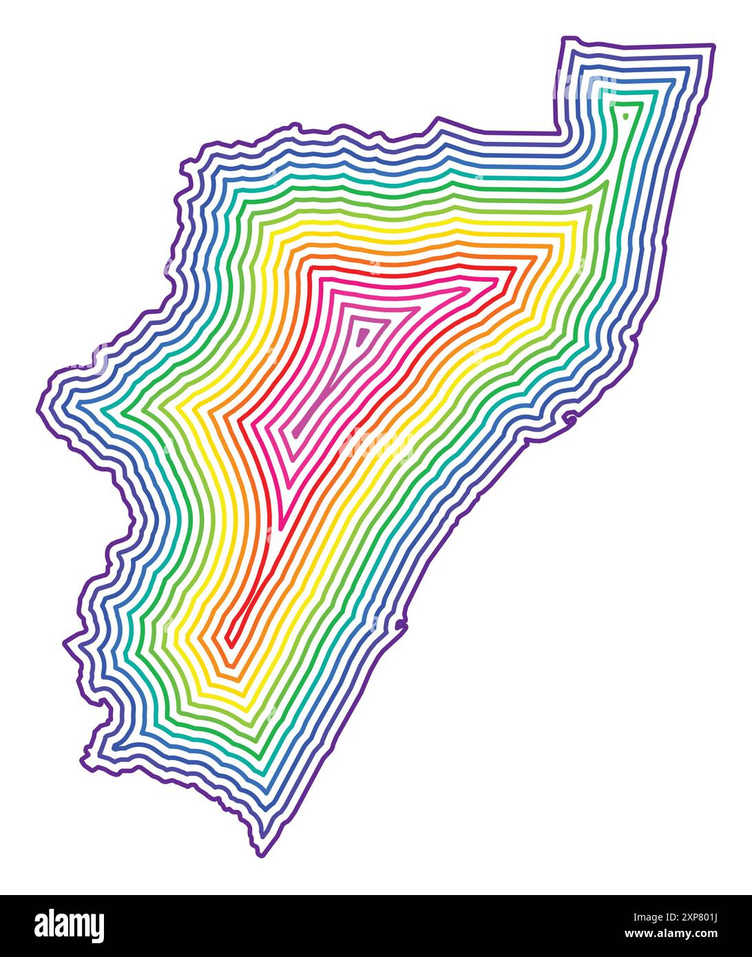 Symbol Map of the Province KwaZulu-Natal (South Africa) showing the ...