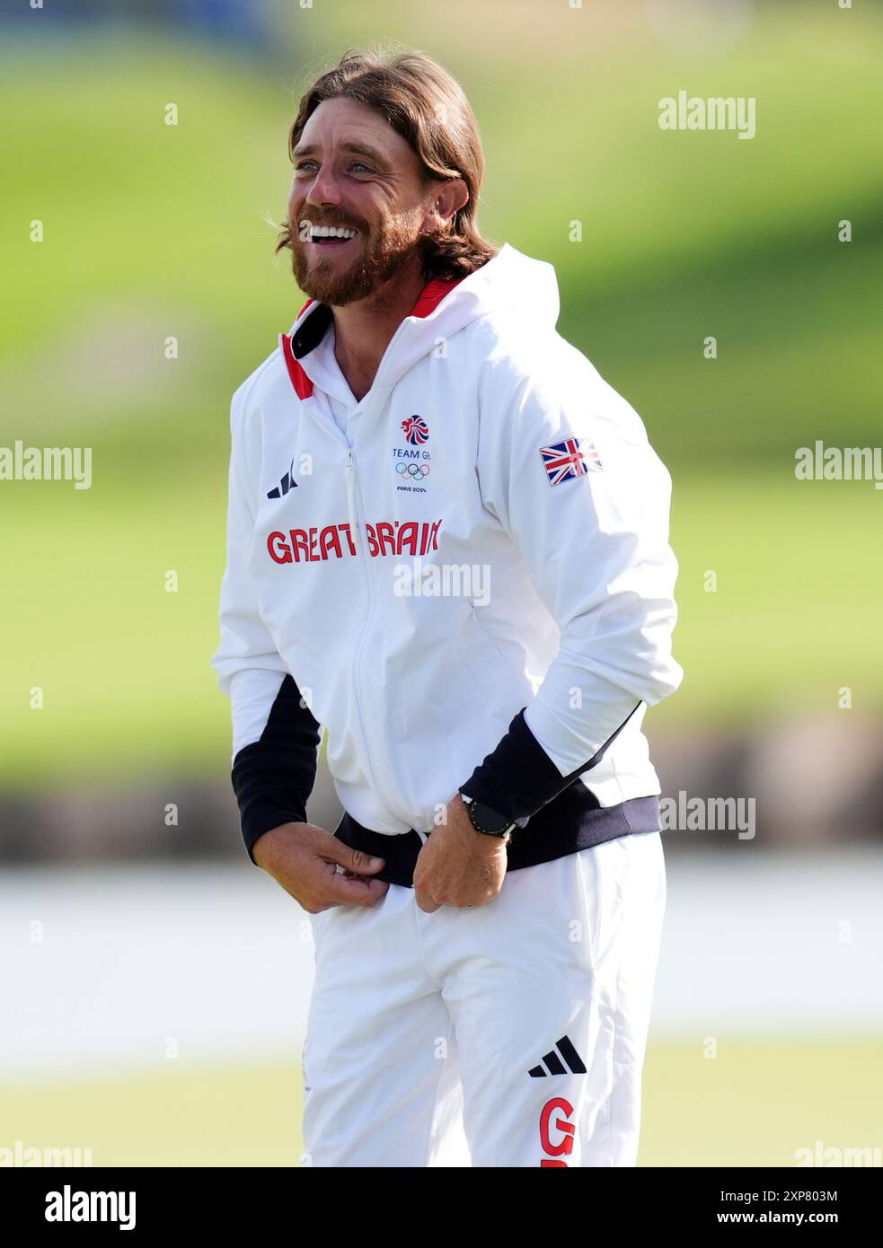 Great Britain's Tommy Fleetwood after winning a silver medal following ...