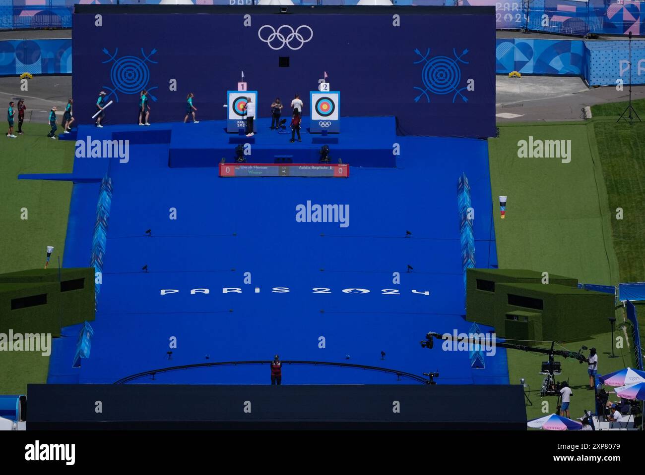 The Archery venue can be seen from atop Les Invalides at the 2024 ...