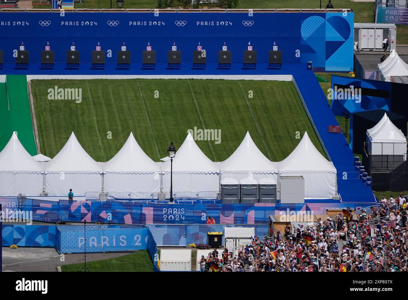 The Archery venue can be seen from atop Les Invalides at the 2024 ...