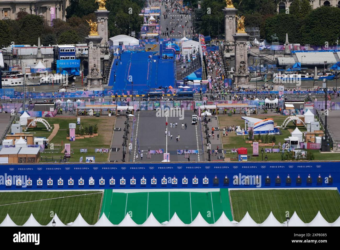 The Archery venue can be seen from atop Les Invalides at the 2024 ...