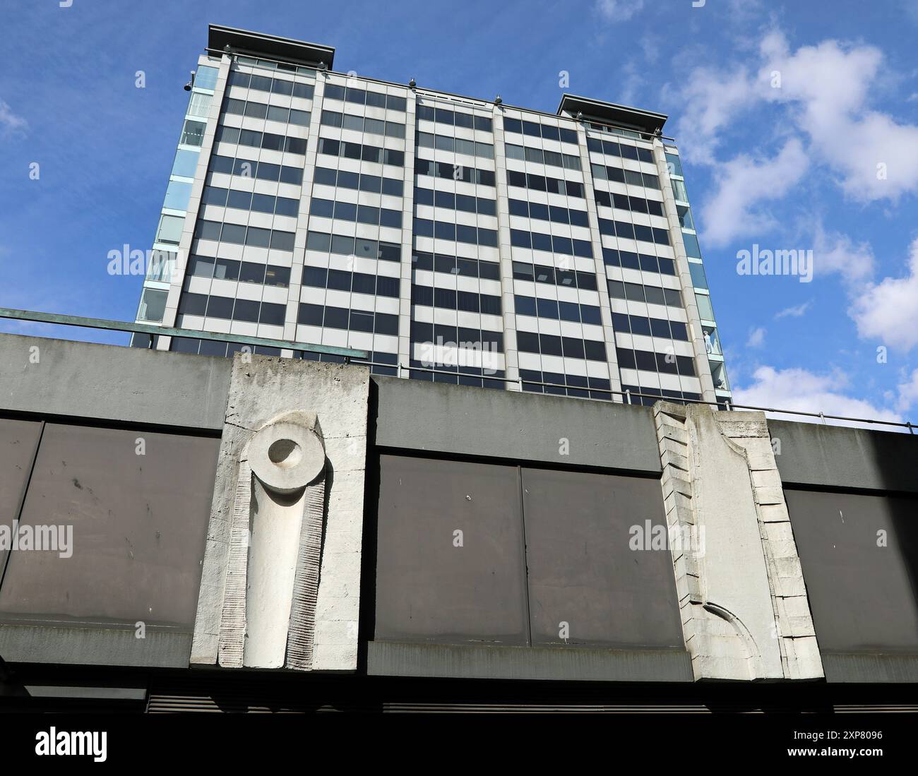 Abstract concrete relief by William Mitchell in Birmingham Stock Photo ...
