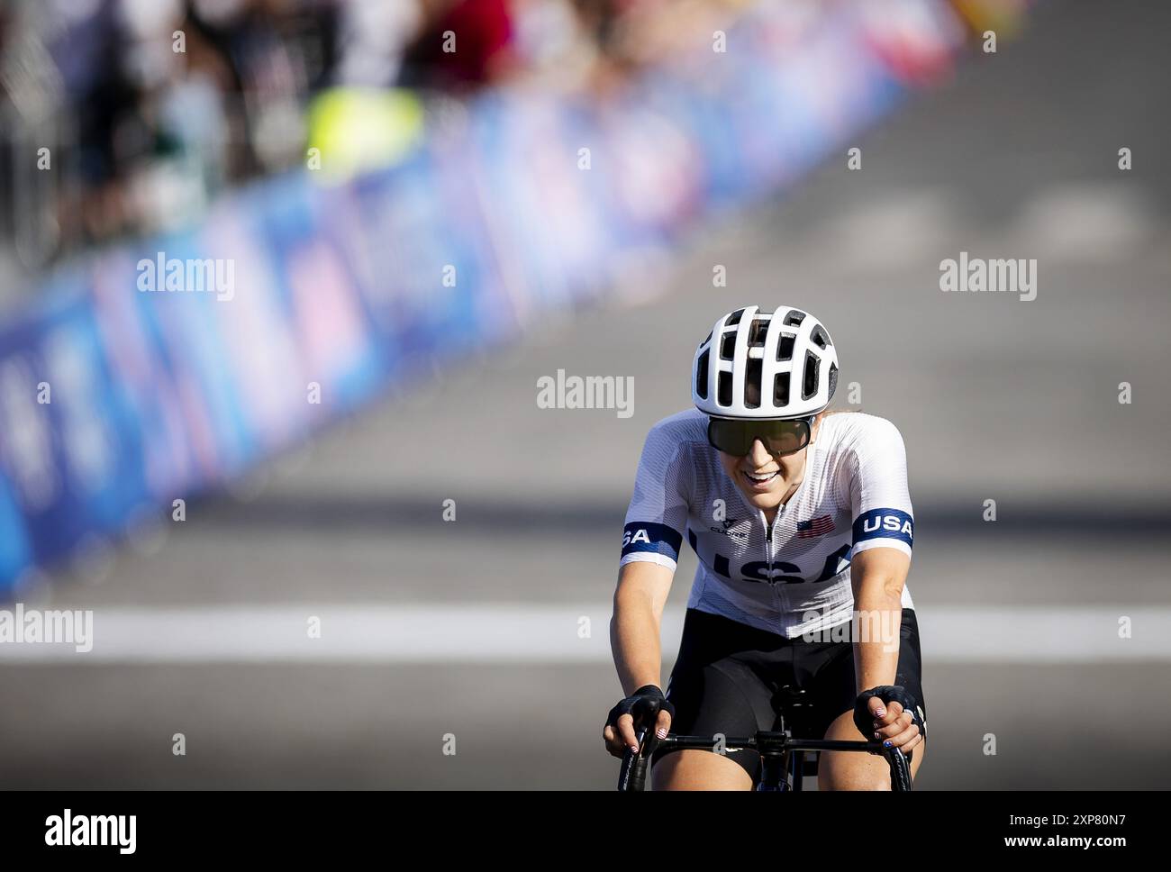 PARIS - Cyclist Kristen Faulkner wins a gold medal during the women's ...