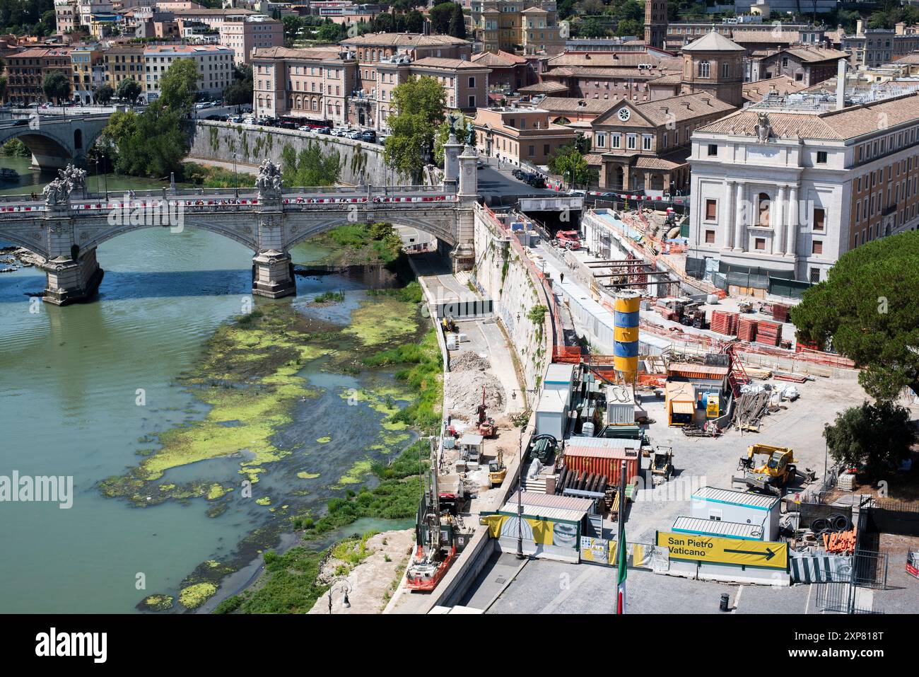 Rome, Italy. In the Photo Modernization Works in Piazza Pia for the ...