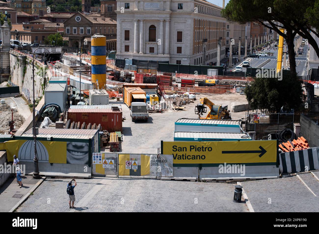 Rome, Italy. In the Photo Modernization Works in Piazza Pia for the ...
