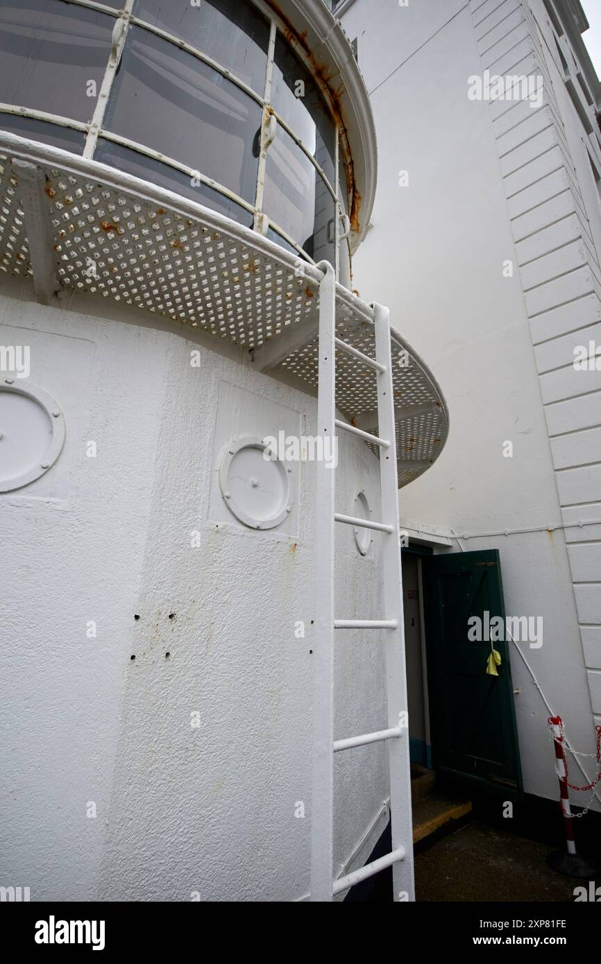 inspection ladder up to exterior windows of rathlin west light ...