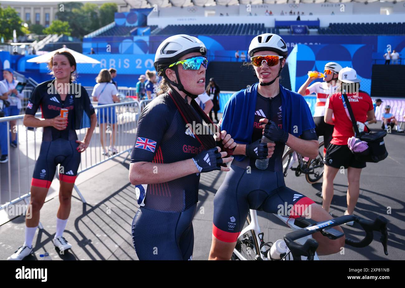 Great Britain's Lizzie Deignan, Anna Henderson and Pfeiffer Georgi ...