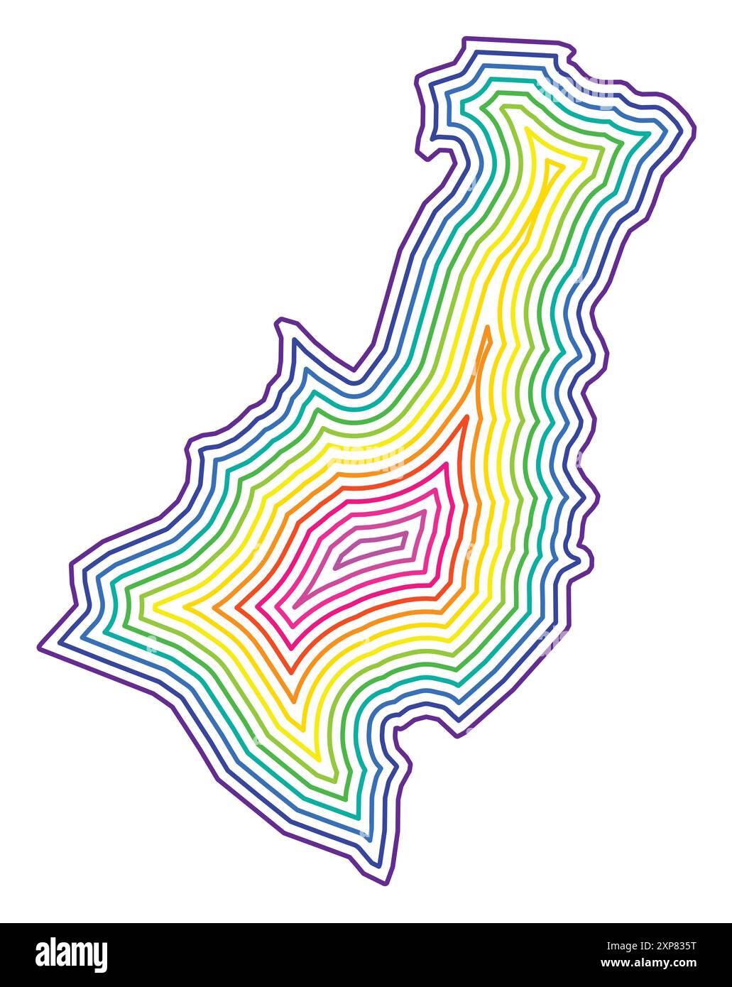 Gisborne district map Cut Out Stock Images & Pictures - Alamy