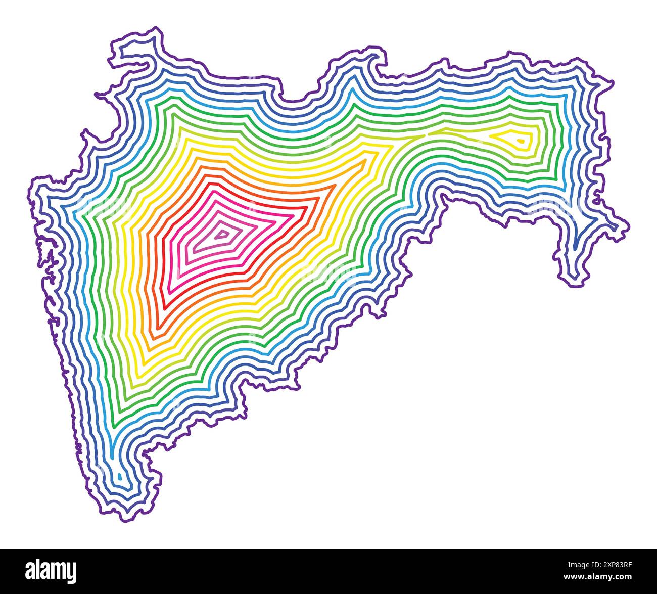 Maharashtra vector map hi-res stock photography and images - Alamy