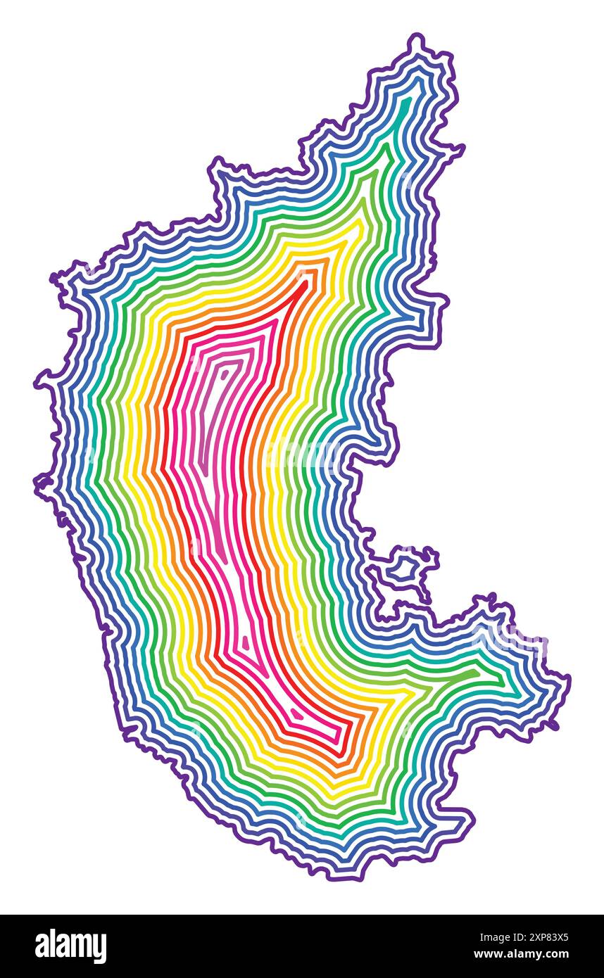Karnataka state map Stock Vector Images - Alamy