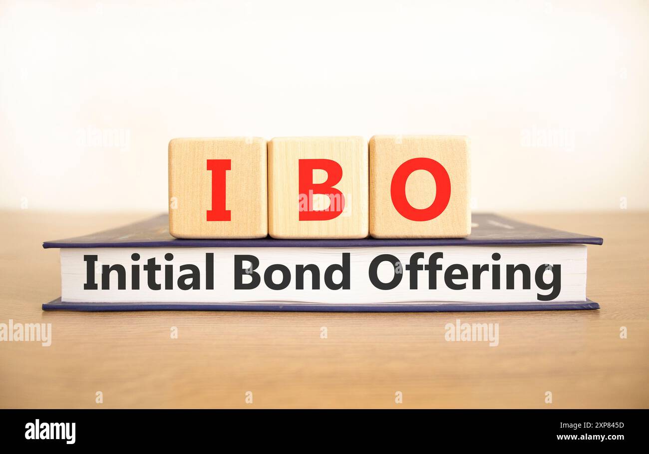 IBO initial bond offering symbol. Concept words IBO initial bond ...
