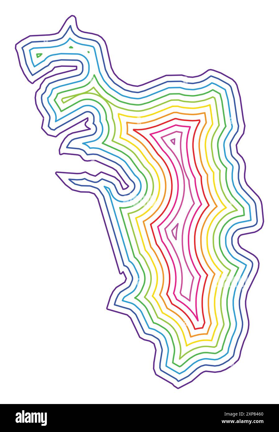 Symbol Map of the State Goa (India) showing the state border buffered ...