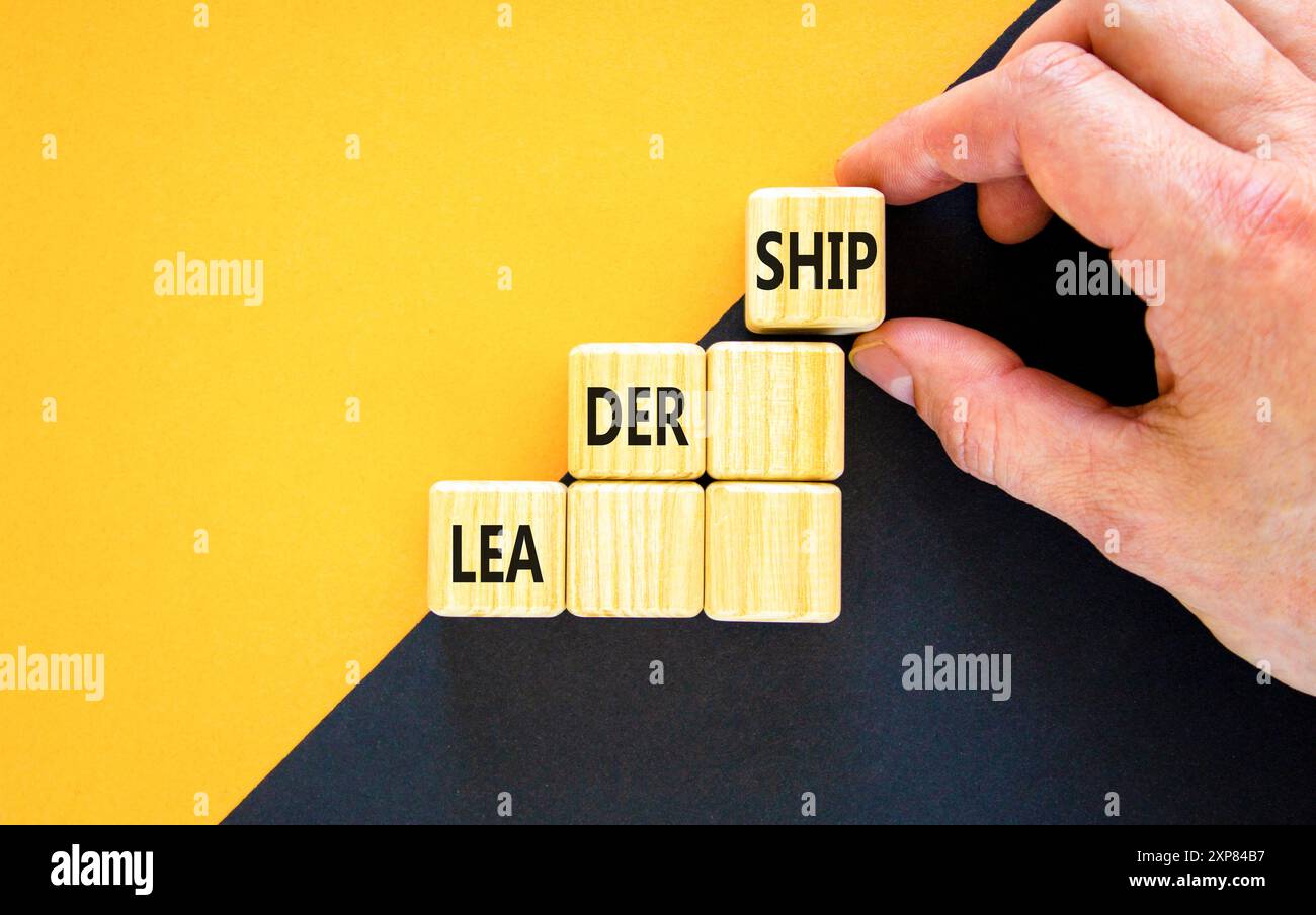Leadership symbol. Concept word Leadership on beautiful wooden blocks ...