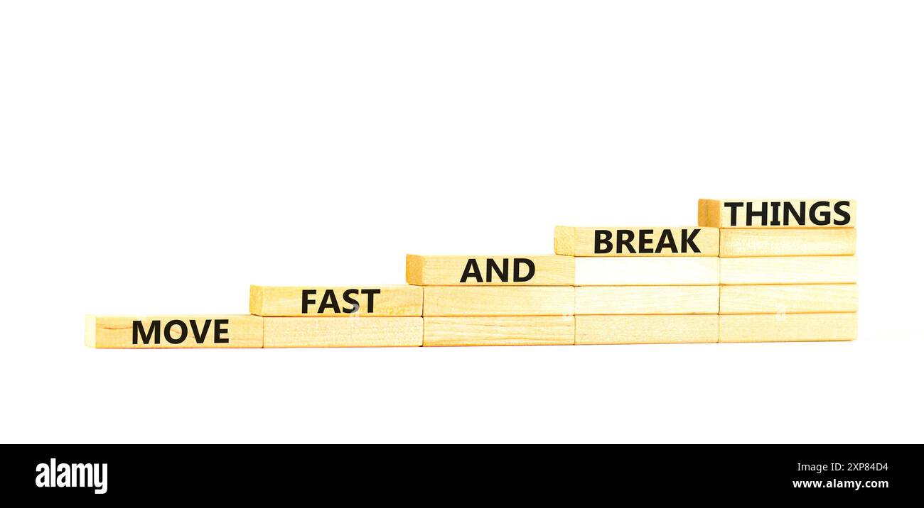 Move fast and break things symbol. Concept words Move fast and break ...