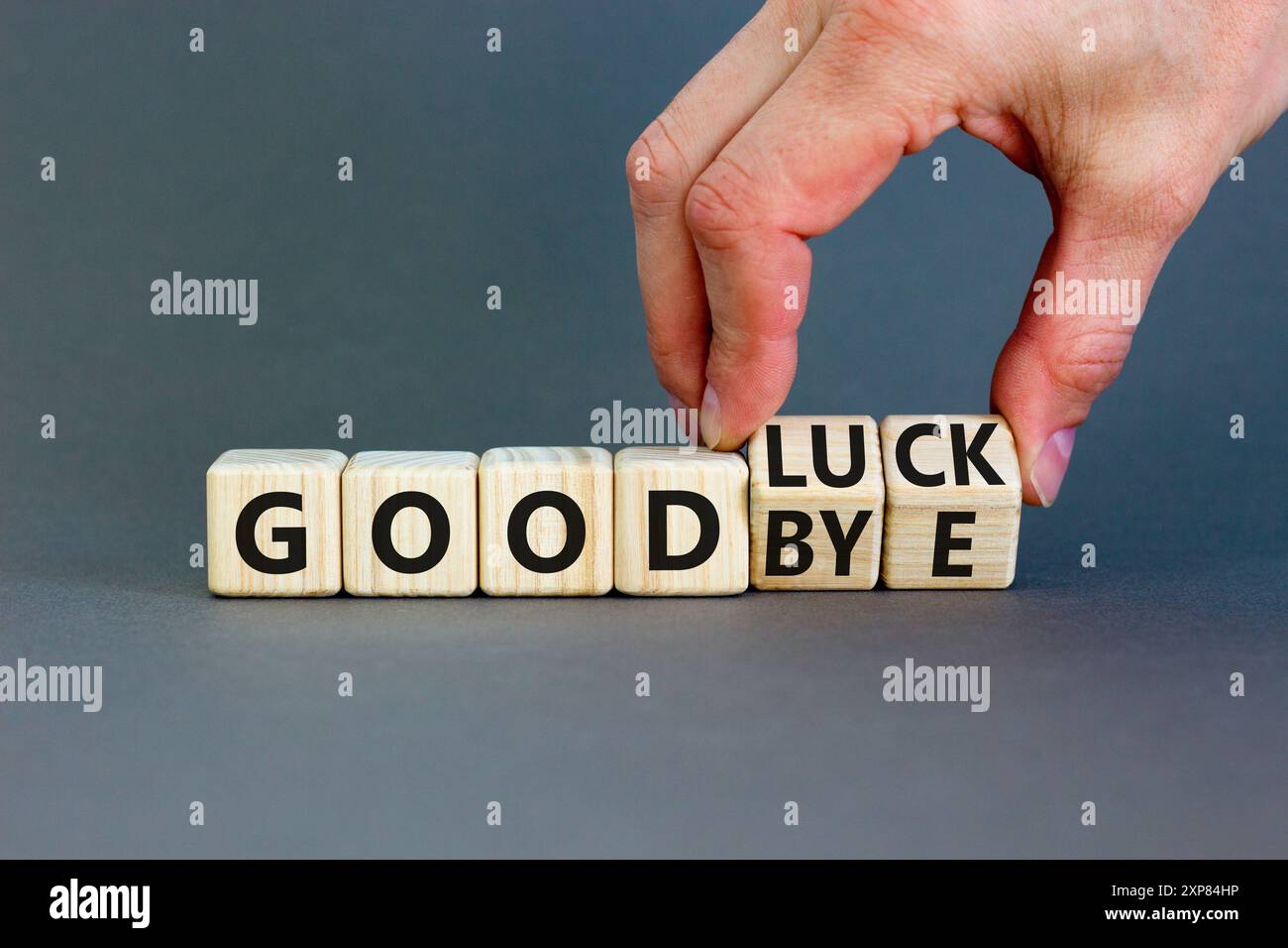 Good luck or goodbye symbol. Concept words Good luck or Goodbye on ...