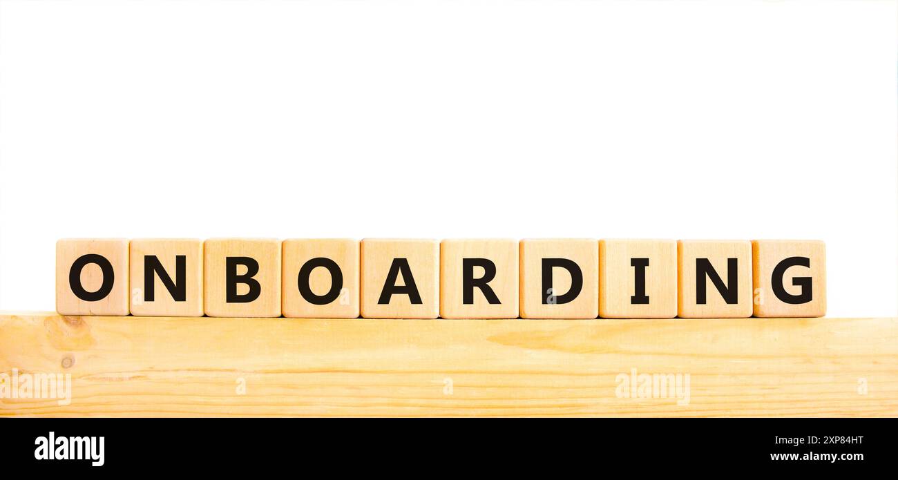 Onboarding success symbol. Concept word Onboarding on beautiful wooden ...