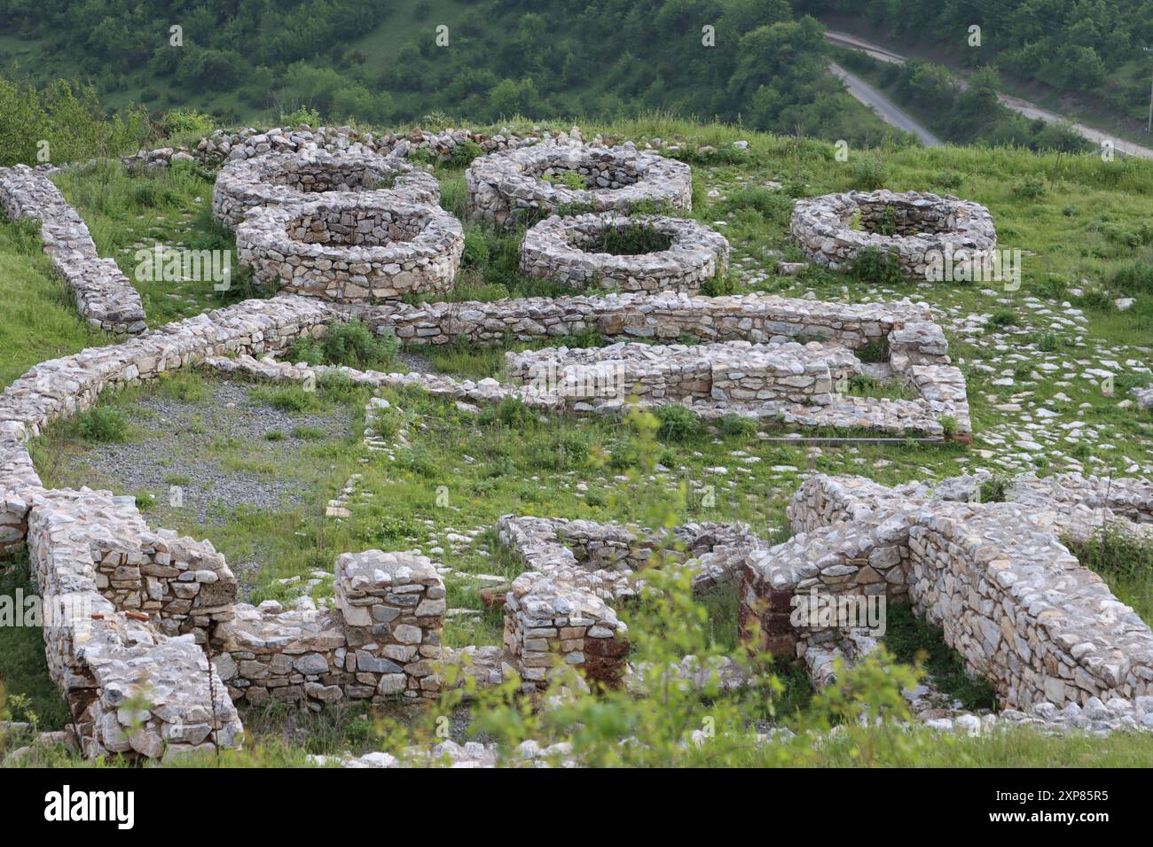 Remains of the fortress from 14th century, gold and silver mine, Kosovo ...