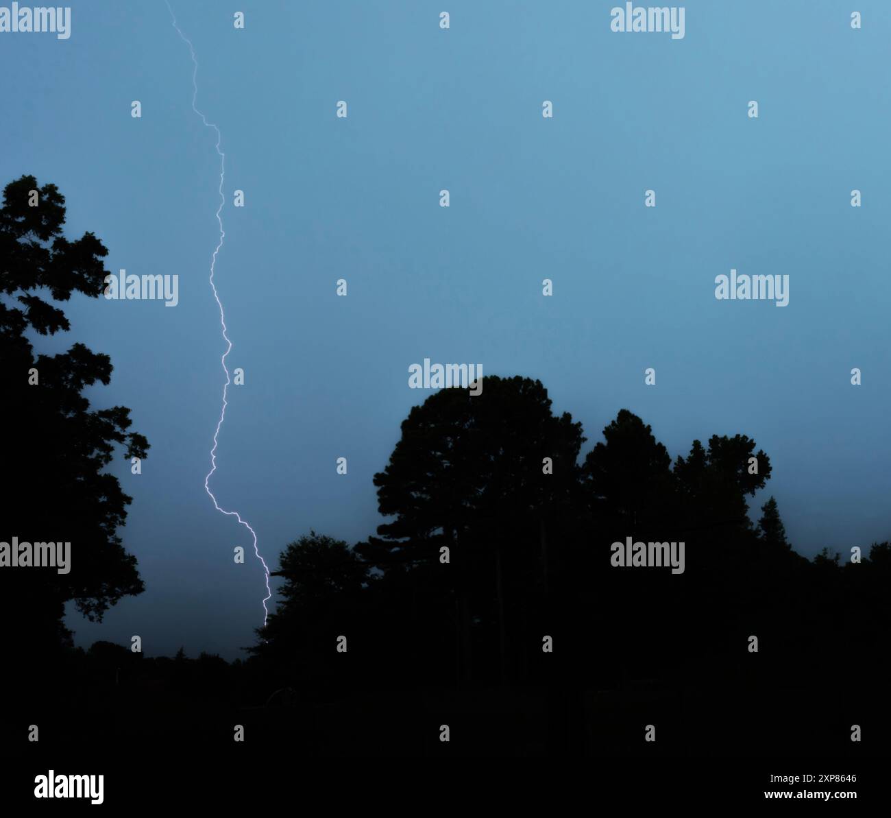 Thunderstorm lightning flashes in dark hi-res stock photography and ...