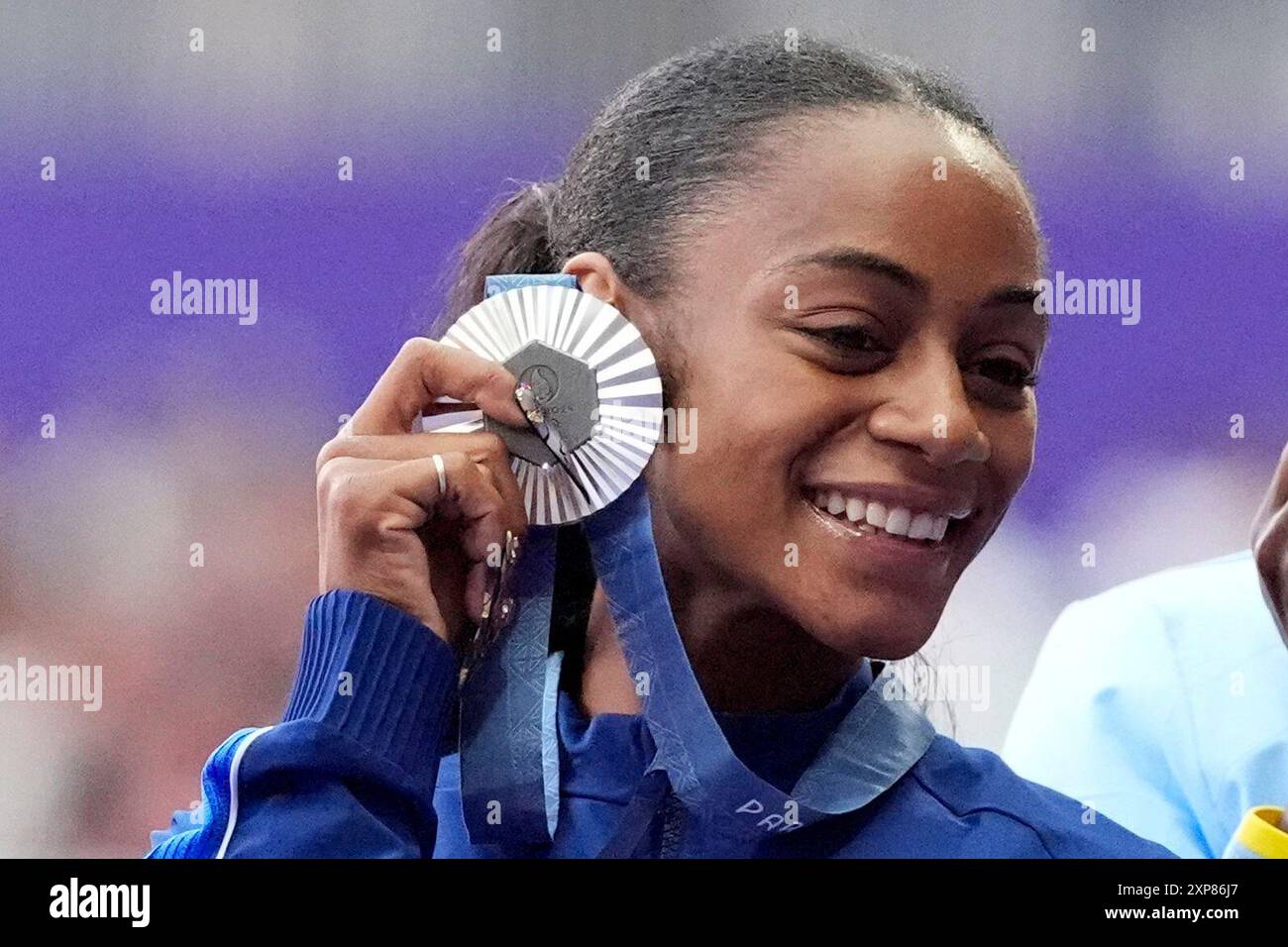 Women's 100-meter silver medalist Sha'carri Richardson of the United ...