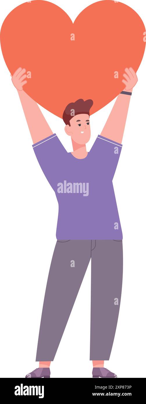 Human compassion color icon. Positive relationship character isolated ...