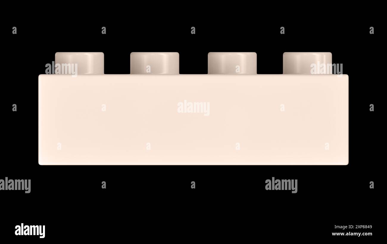 Champagne Pink Lego Block Isolated on a Black Background. Close Up View ...