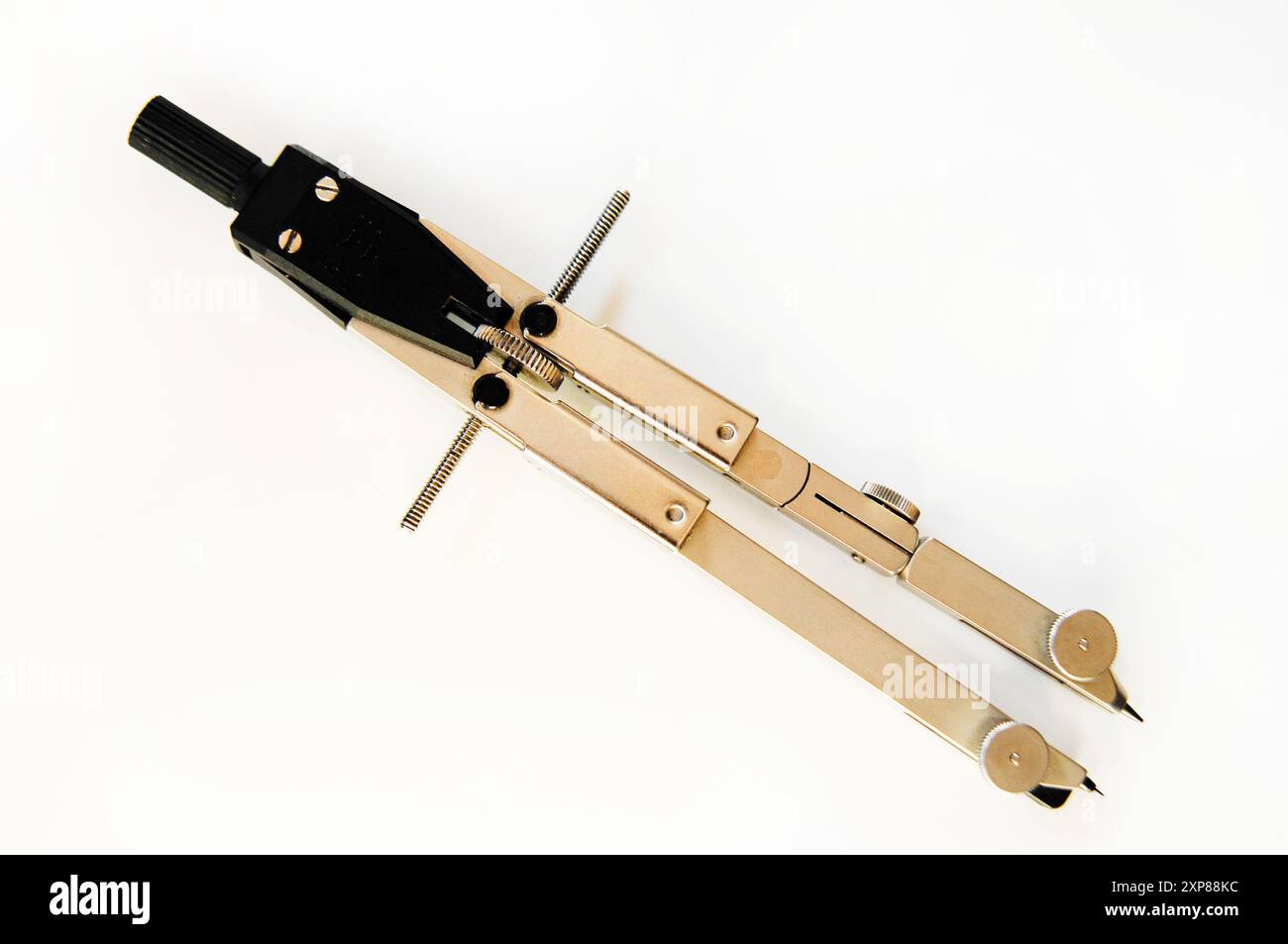 Compass in perspective on white background Stock Photo - Alamy