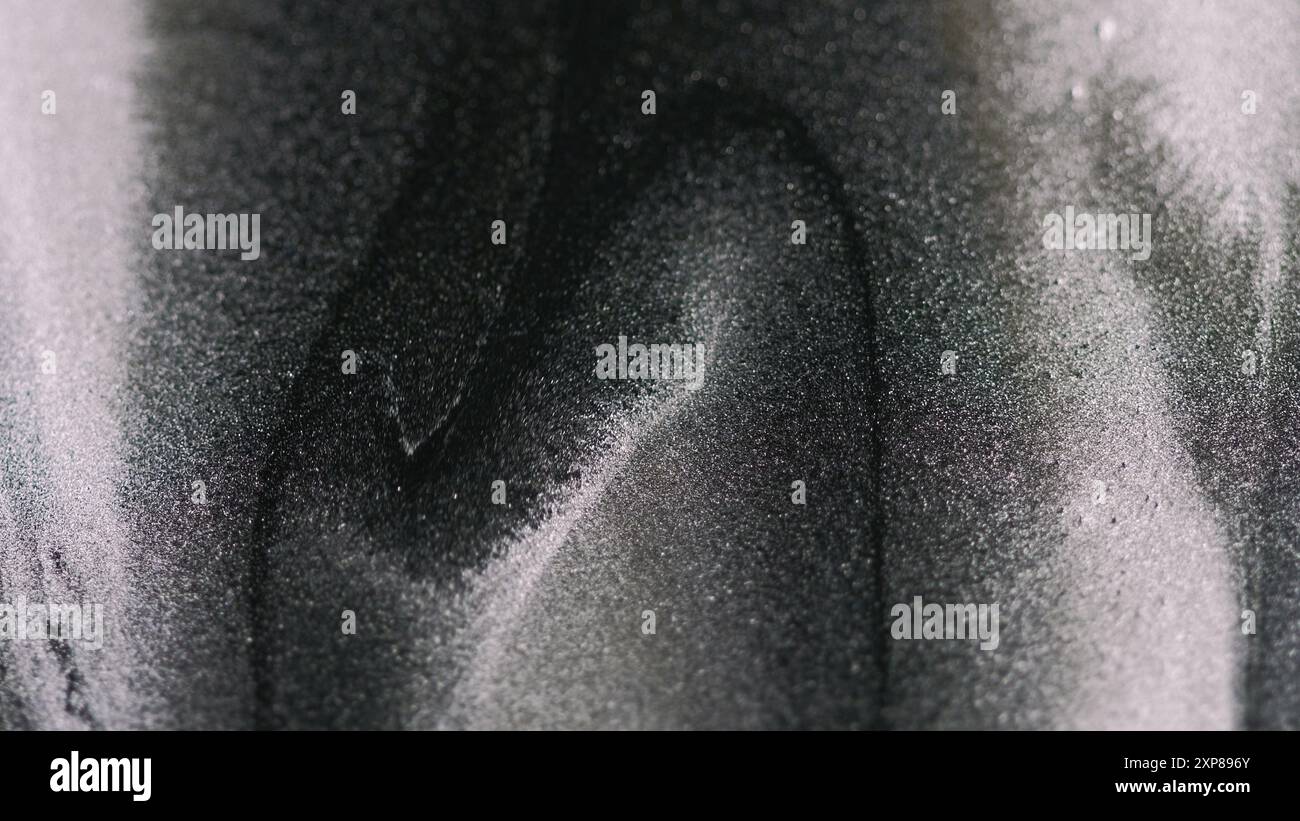 Silver glitter. Metallic texture. Blur gray black color spilling ...