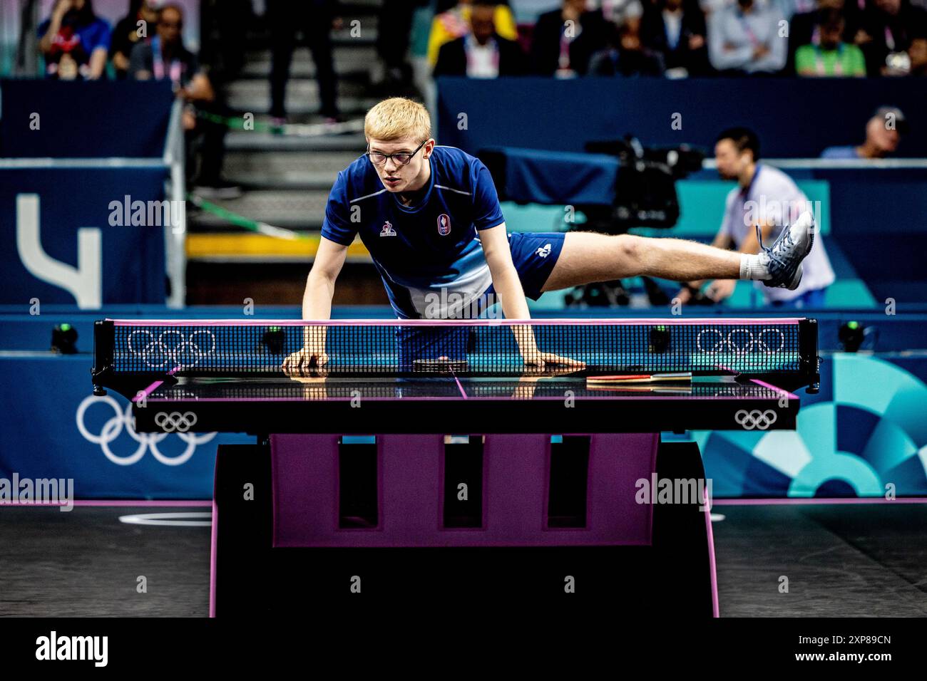Felix Lebrun (FRA) FRA, Olympische Spiele Paris 2024, Tischtennis, 04. ...