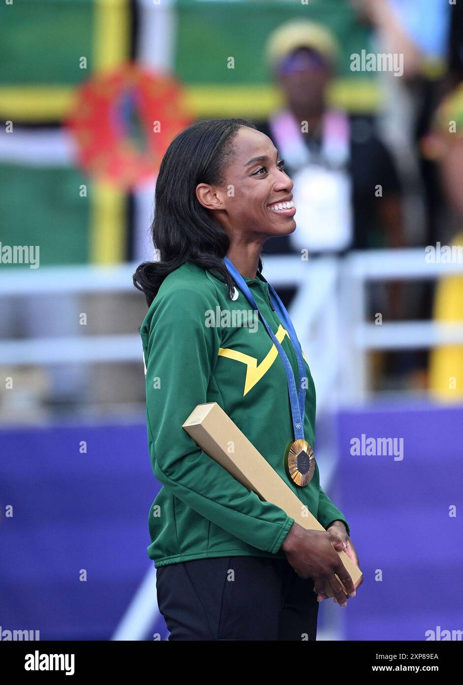 Paris, France. 4th Aug, 2024. Gold medalist Thea Lafond of Dominica ...