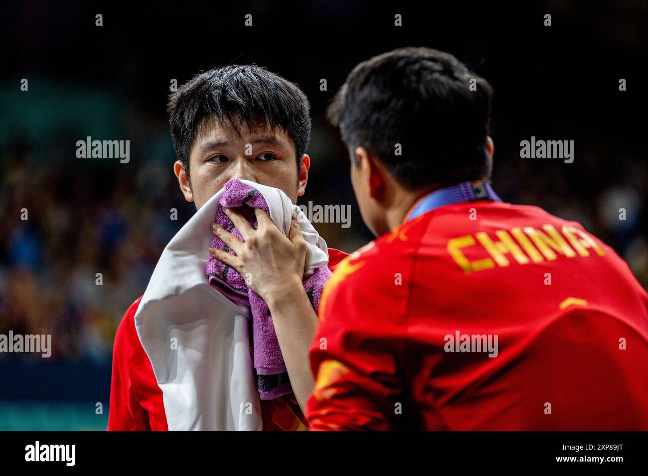 Fan Zhendong (CHN) FRA, Olympische Spiele Paris 2024, Tischtennis, 04.08.2024 Eibner Pressefoto ...