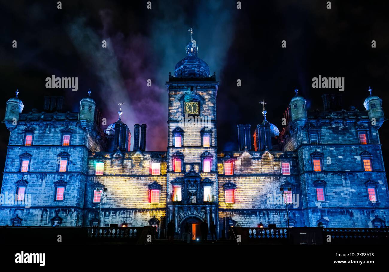 Edinburgh International Festival opening event with illumination and ...