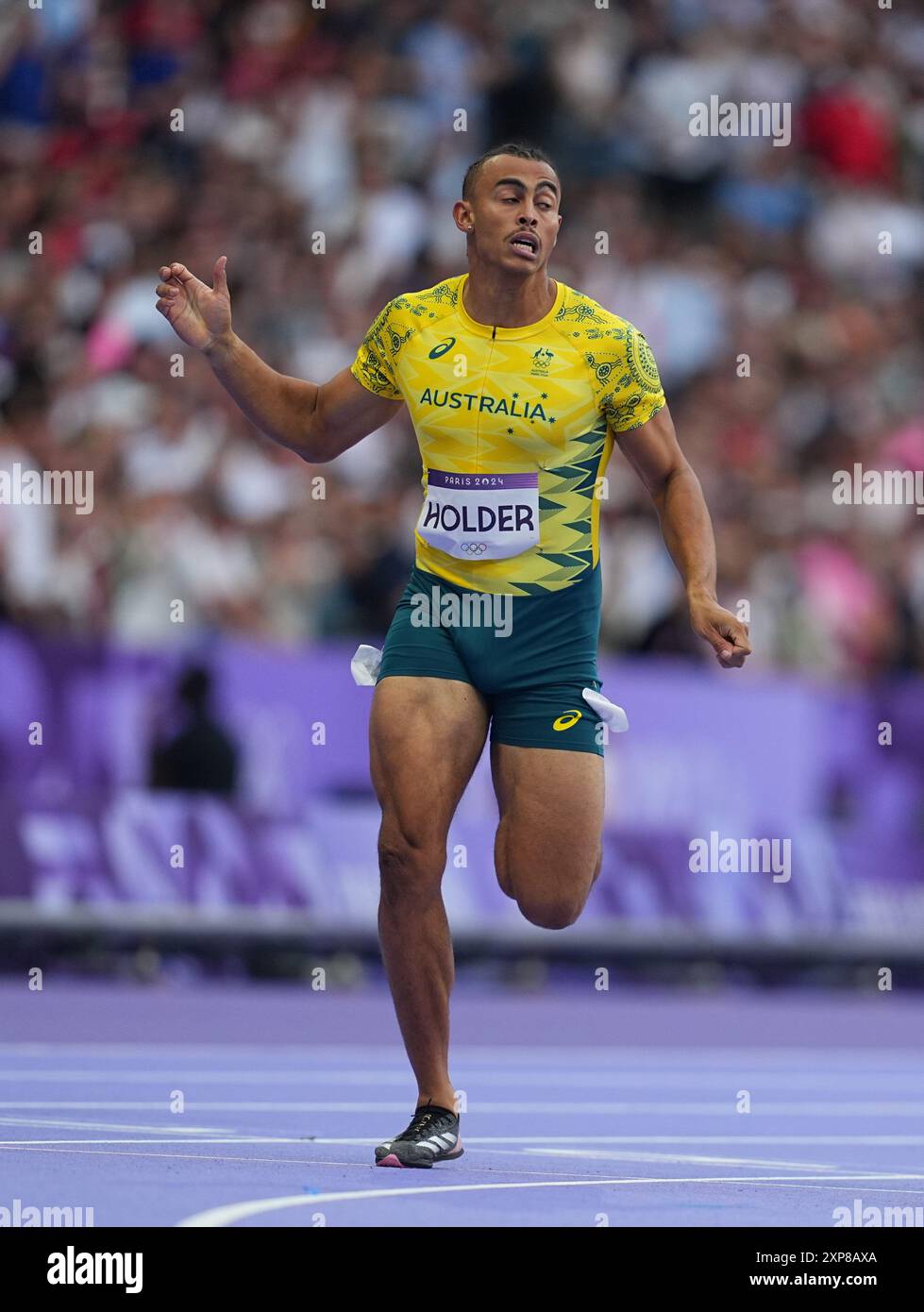August 04 2024: Reece Holder (Australia) competes during the Men's 400m ...