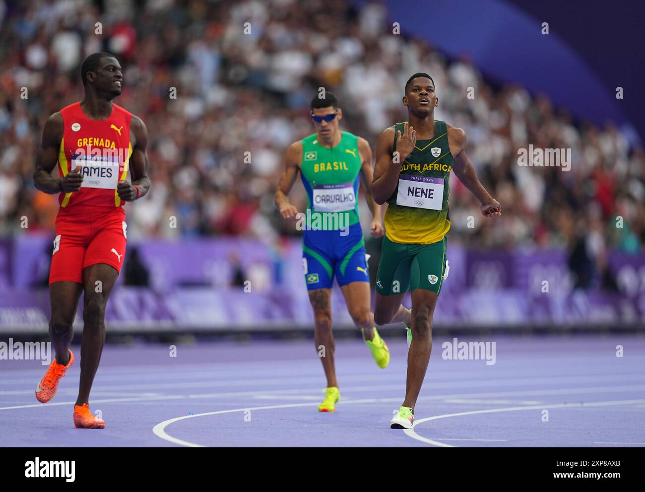 August 04 2024: Zakithi Nene (South Africa) competes during the Men's ...
